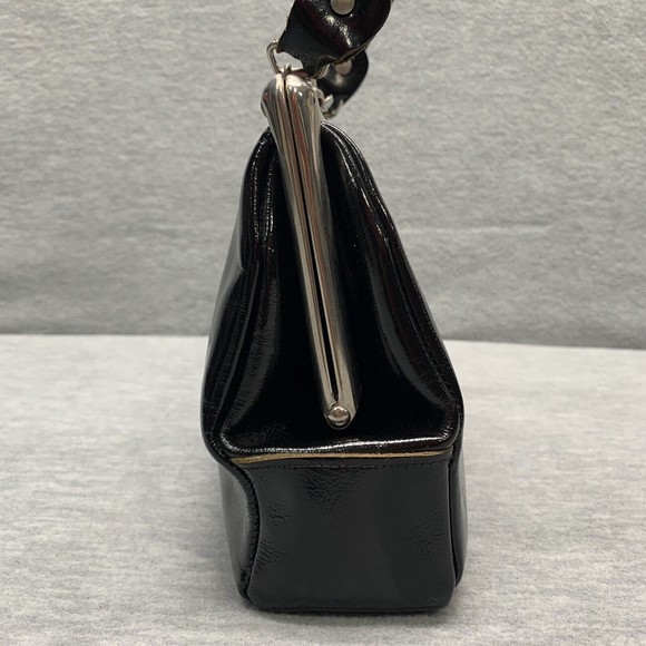 Unbranded | Bags | Vintage Black Patent Leather Snap Closure One Handle ...